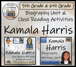 Kamala Harris Close Reading & Biography Bundle | 5th Grade & 6th Grade ...