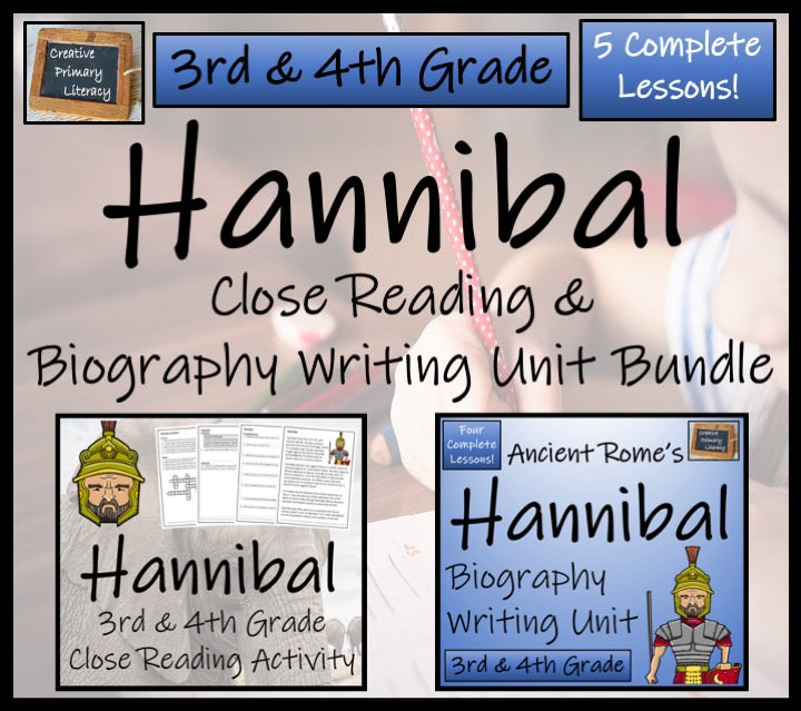 Hannibal Close Reading & Biography Bundle | 3rd Grade & 4th Grade ...