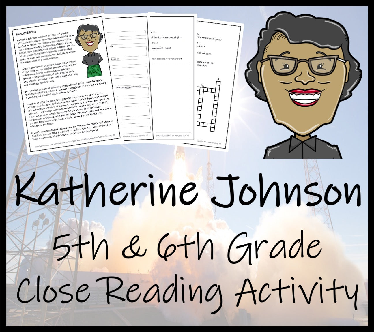 Katherine Johnson Close Reading Comprehension Activity | 5th Grade & 6 ...