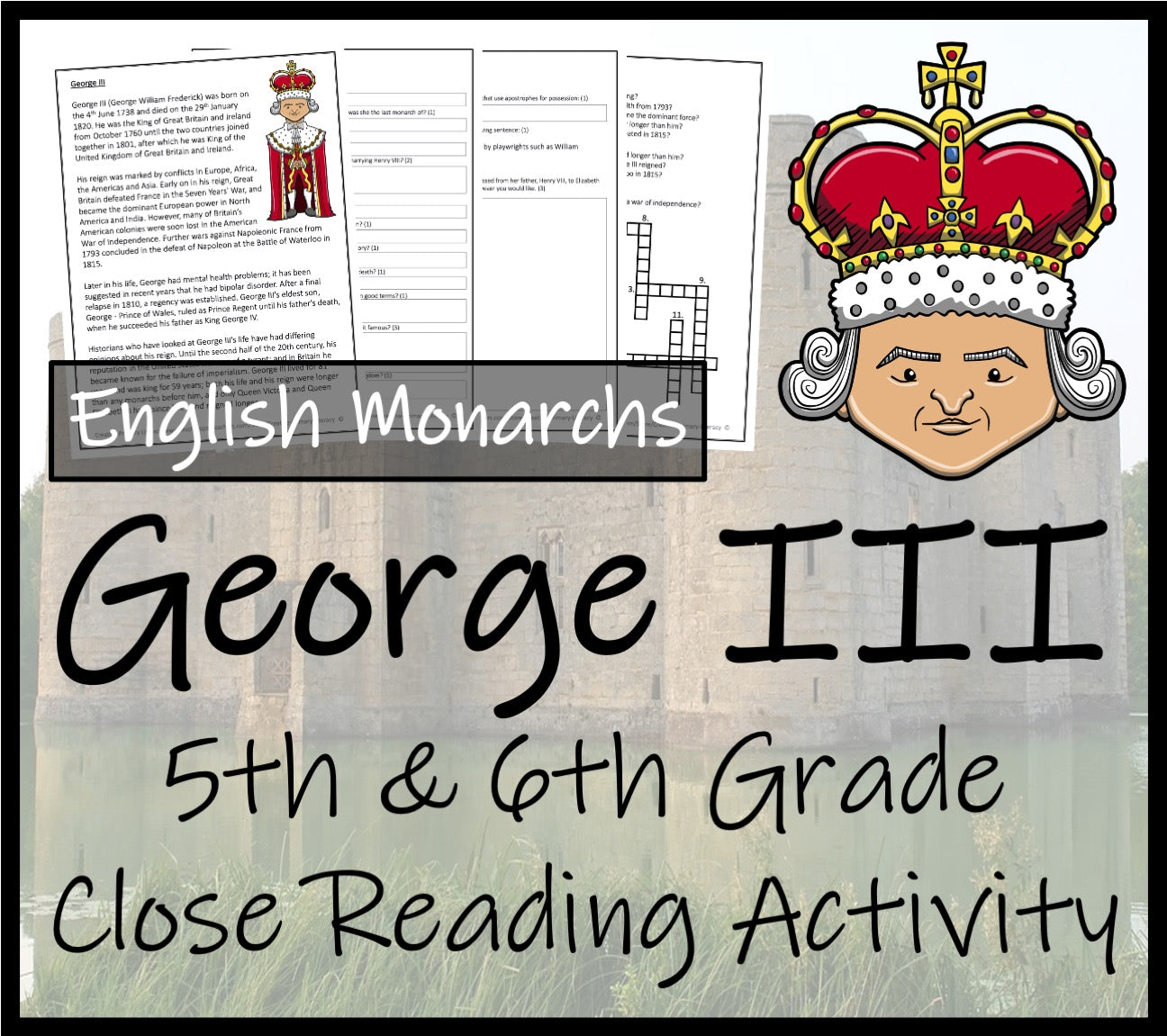 King George III Close Reading Comprehension Activity | 5th Grade & 6th ...