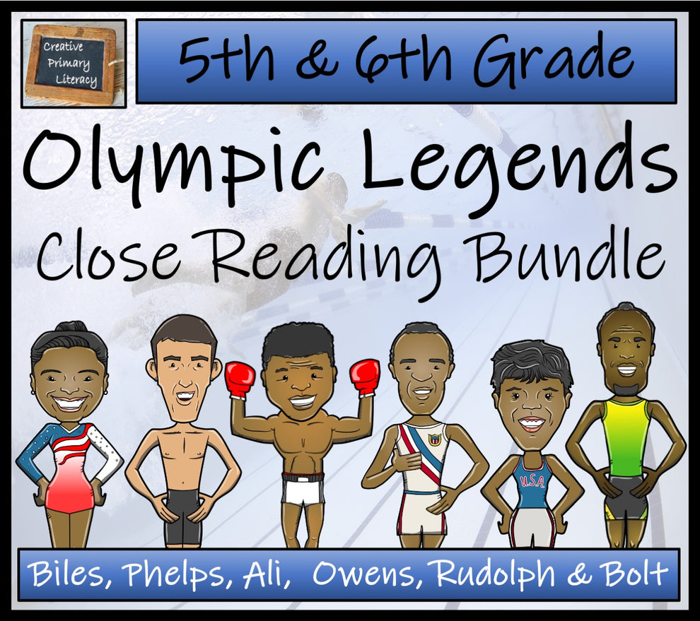 Olympic Legends Close Reading Comprehension Bundle | 5th Grade & 6th G ...