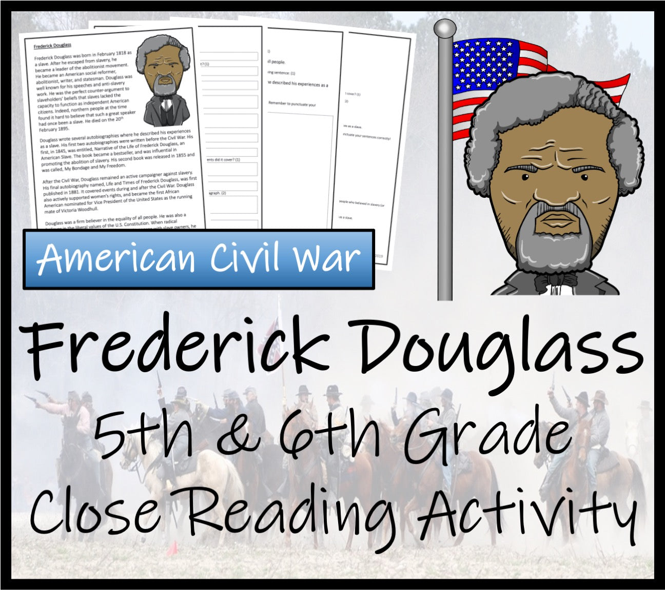 Frederick Douglass Close Reading Comprehension Activity | 5th Grade & – Creative Primary Literacy