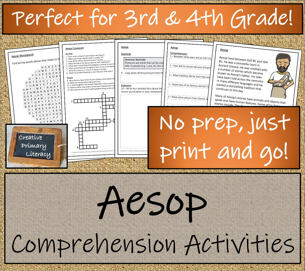 Aesop Close Reading Comprehension Activity | 3rd Grade & 4th Grade ...