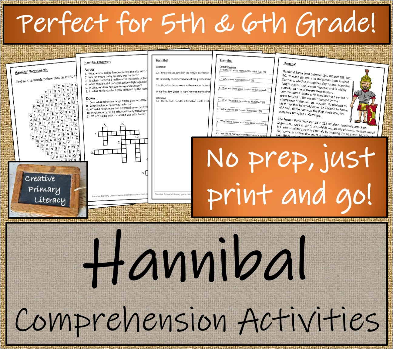 Hannibal Close Reading Comprehension Activity | 5th Grade & 6th Grade ...