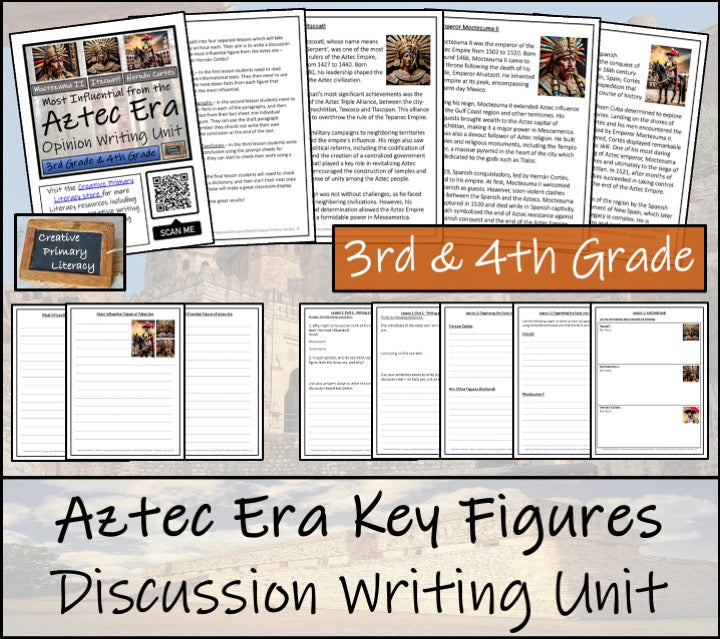 Most Influential Figure of the Aztec Era Opinion Writing Unit | 3rd ...
