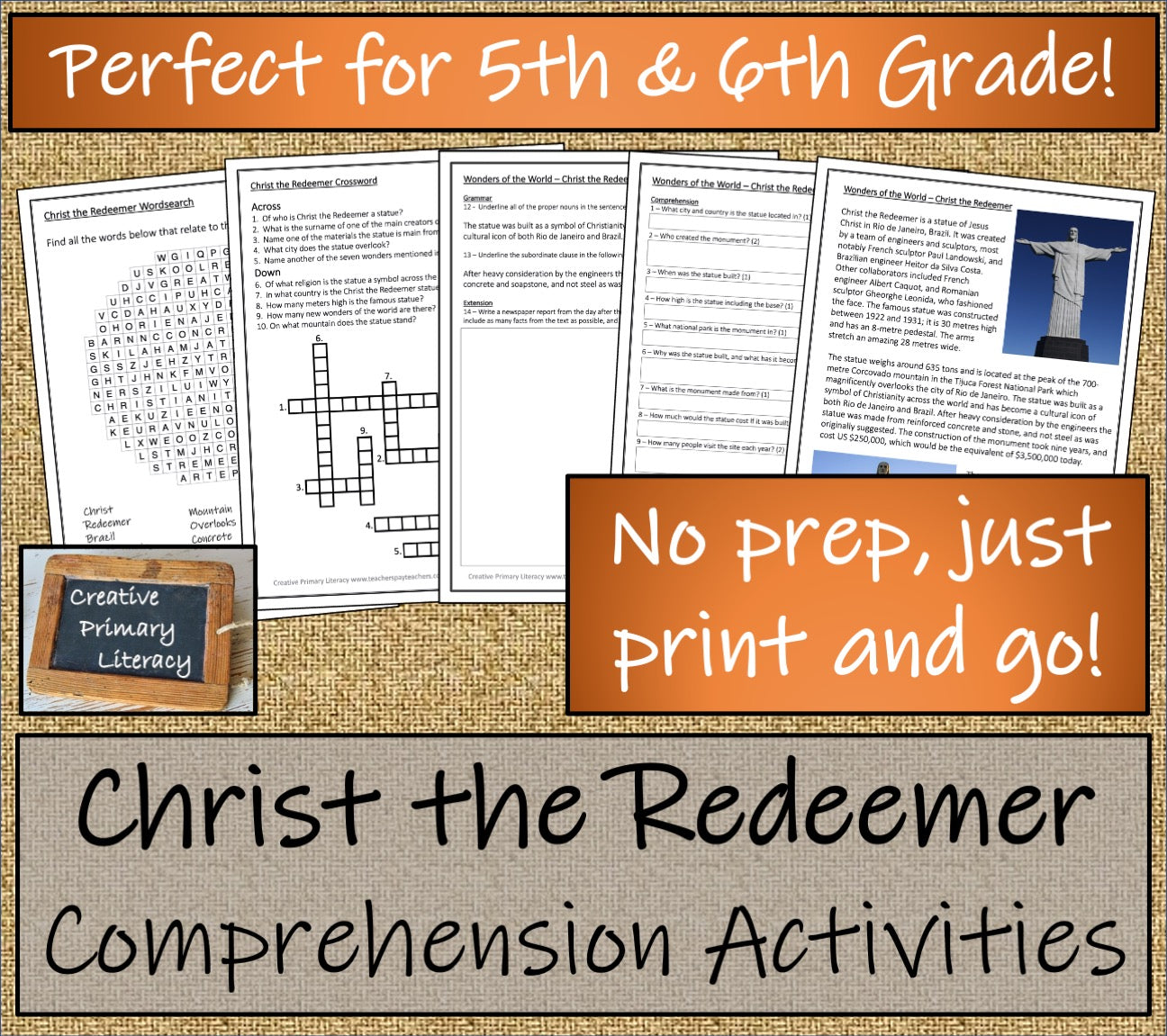 Christ the Redeemer Close Reading Comprehension Activity | 5th Grade ...