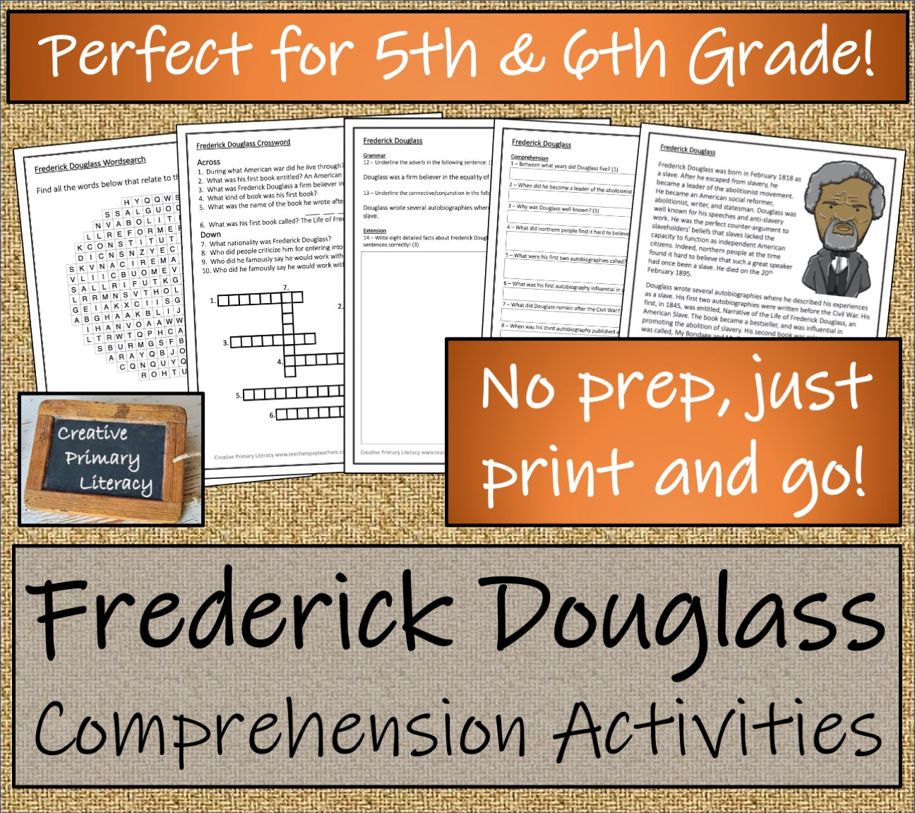 Frederick Douglass Close Reading Comprehension Activity | 5th Grade ...
