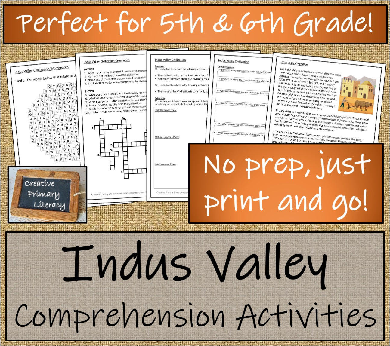 Indus Valley Civilization Close Reading Comprehension | 5th Grade & 6t ...