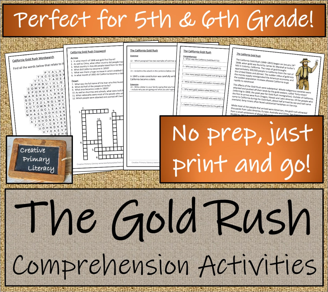 California Gold Rush Close Reading Comprehension Activity | 5th & 6th ...