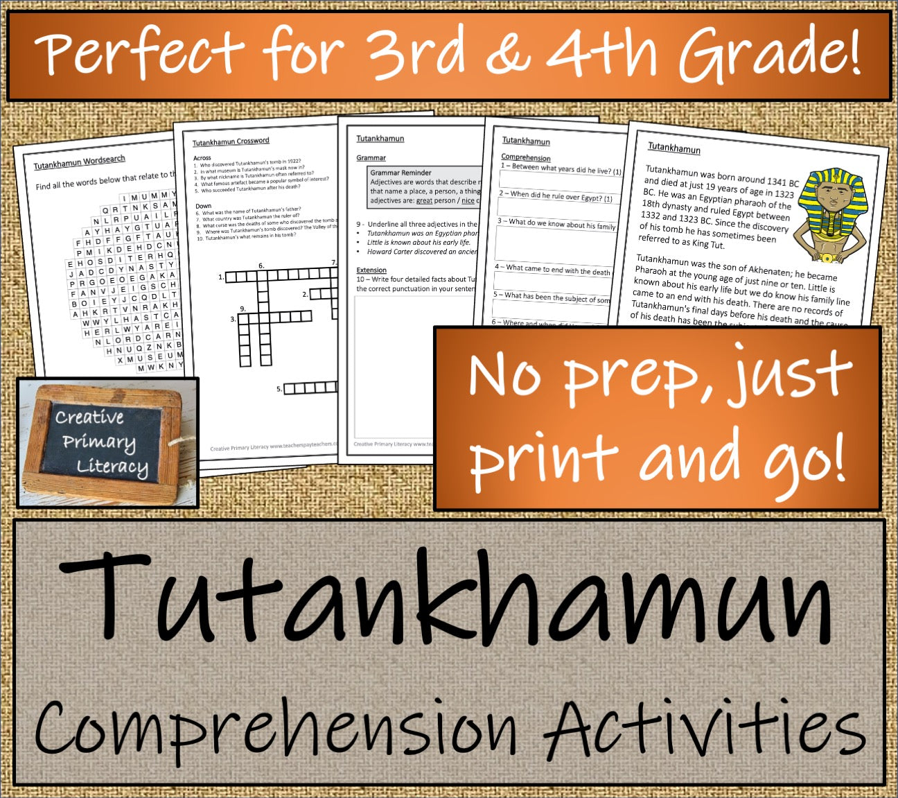 Tutankhamun Close Reading Comprehension Activity | 3rd Grade & 4th Gra ...