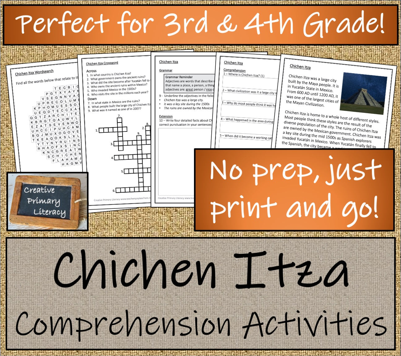 Chichen Itza Close Reading Comprehension Activity | 3rd Grade & 4th Gr ...
