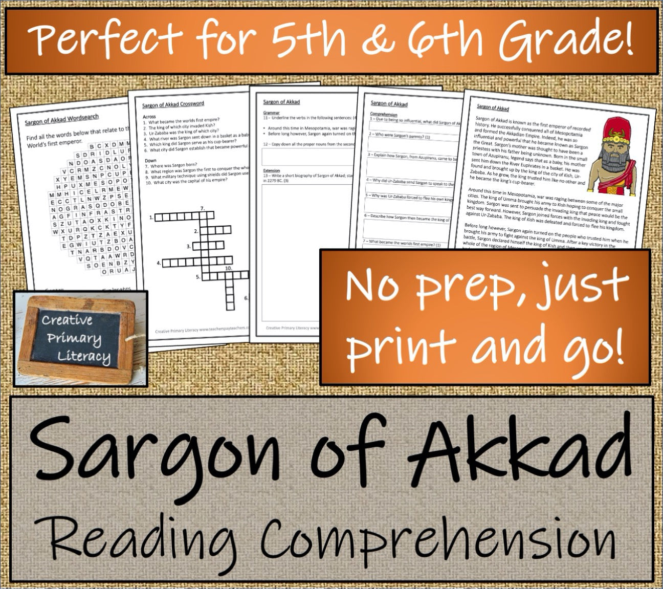 Sargon of Akkad Close Reading & Biography Bundle | 5th Grade & 6th Gra ...