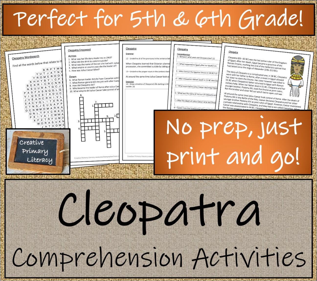 Cleopatra Close Reading Comprehension Activity | 5th Grade & 6th Grade ...
