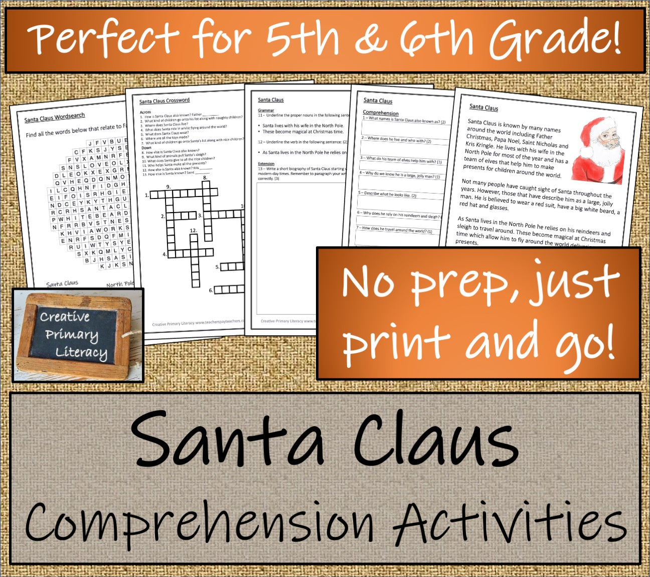 Santa Claus Close Reading Comprehension Activity | 5th Grade & 6th Gra ...