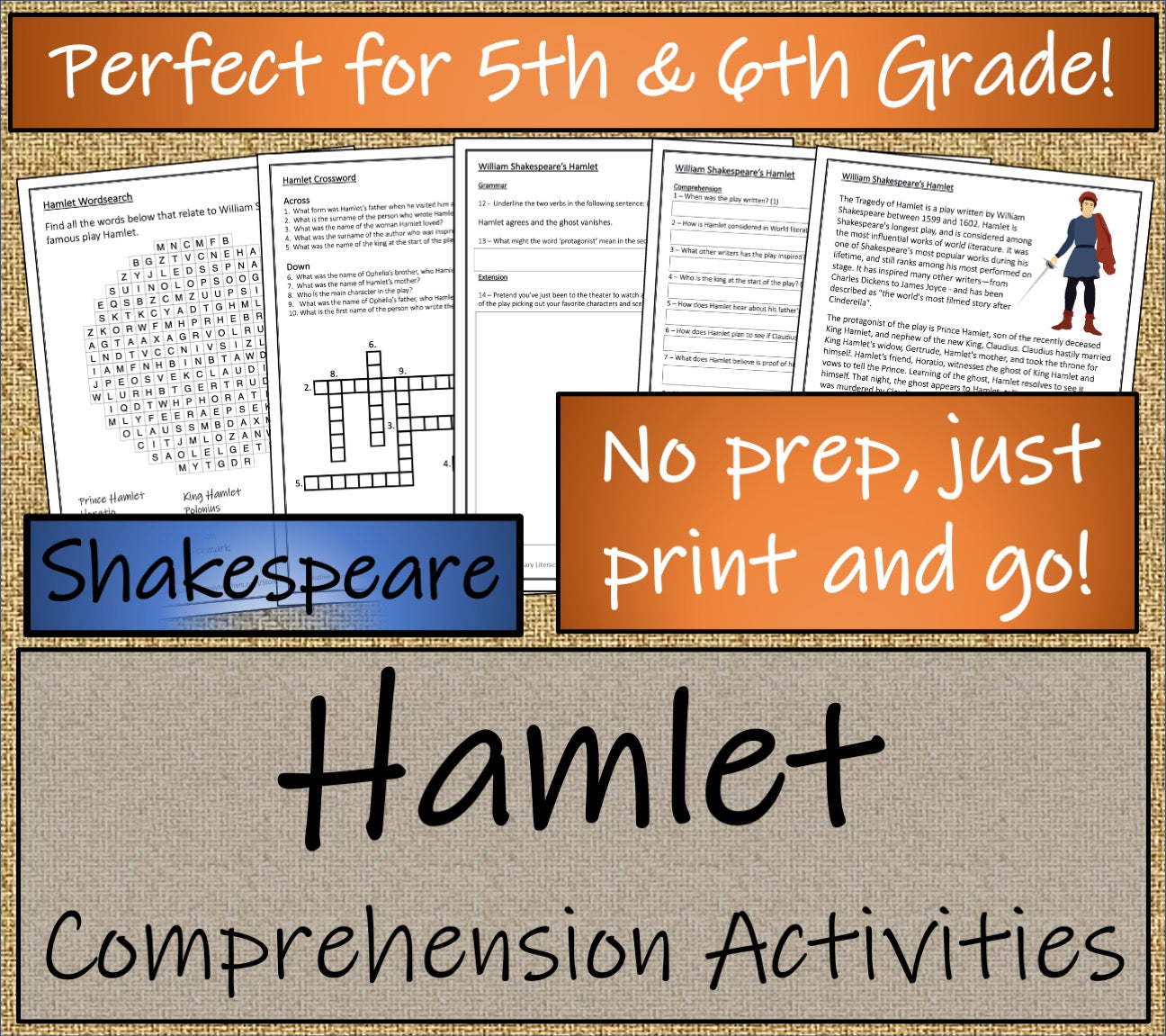 Hamlet Close Reading Comprehension Activity | 5th Grade & 6th Grade ...