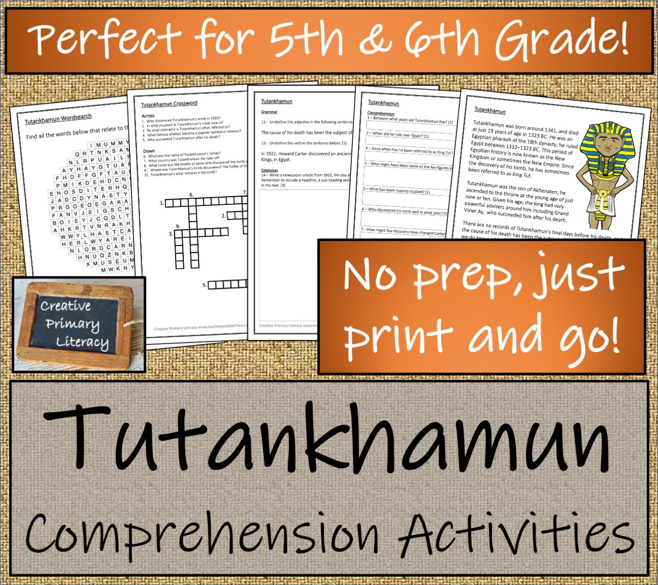 Tutankhamun Close Reading Comprehension Activity | 5th Grade & 6th Gra ...