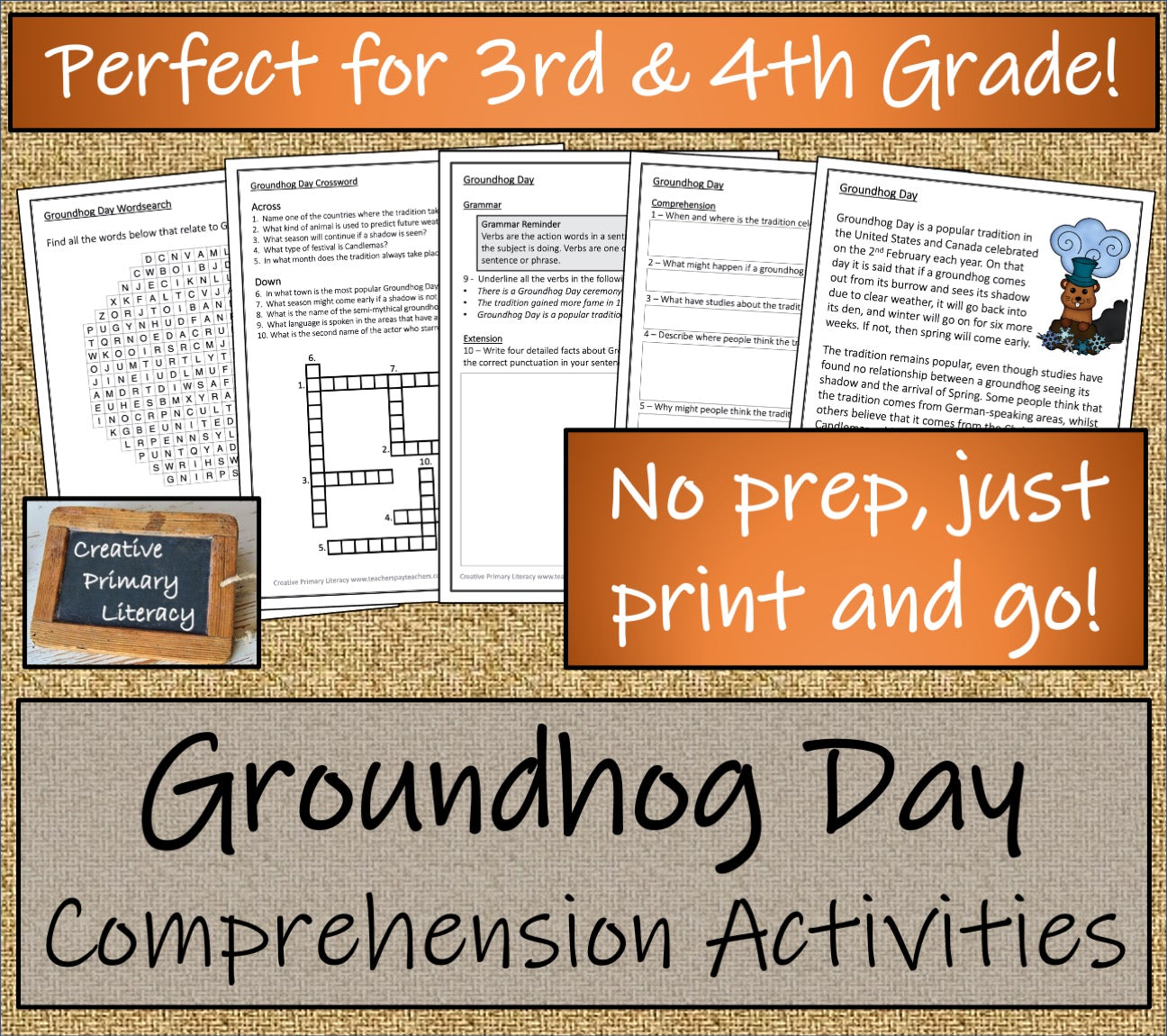 Groundhog Day Close Reading Comprehension Activity | 3rd Grade & 4th G ...