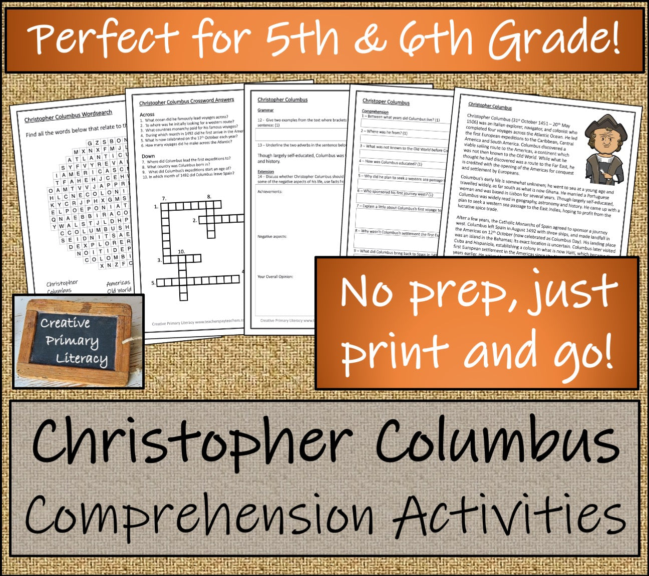 Christopher Columbus Close Reading Comprehension Activity | 5th & 6th ...