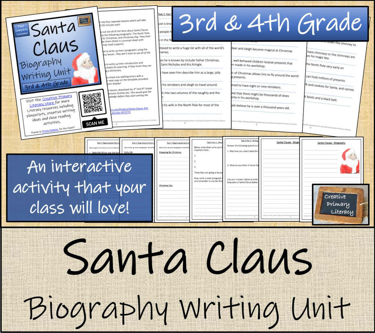 Santa Claus Biography Writing Unit | 3rd Grade & 4th Grade – Creative ...