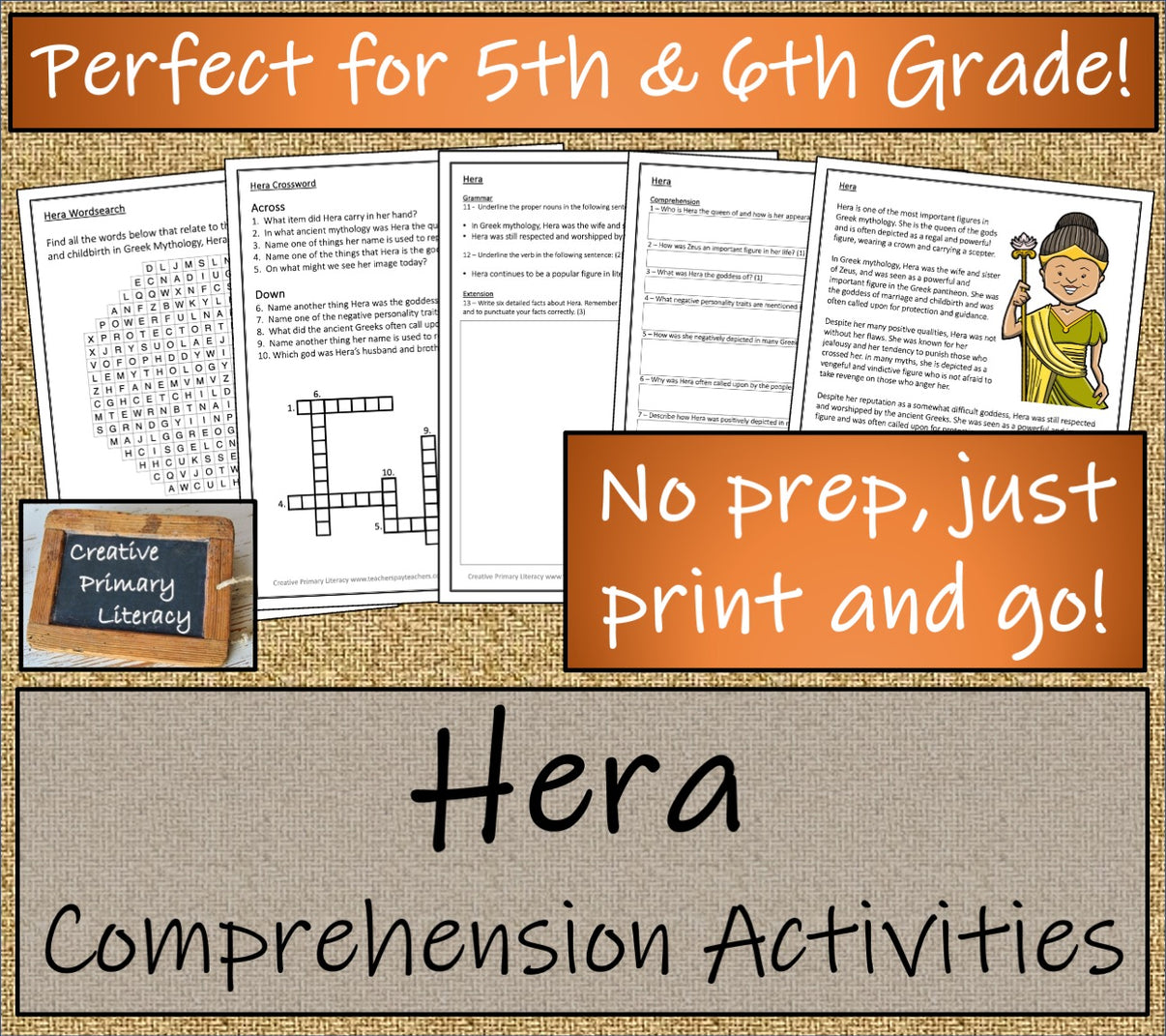 Hera Close Reading Comprehension Activity | 5th Grade & 6th Grade ...