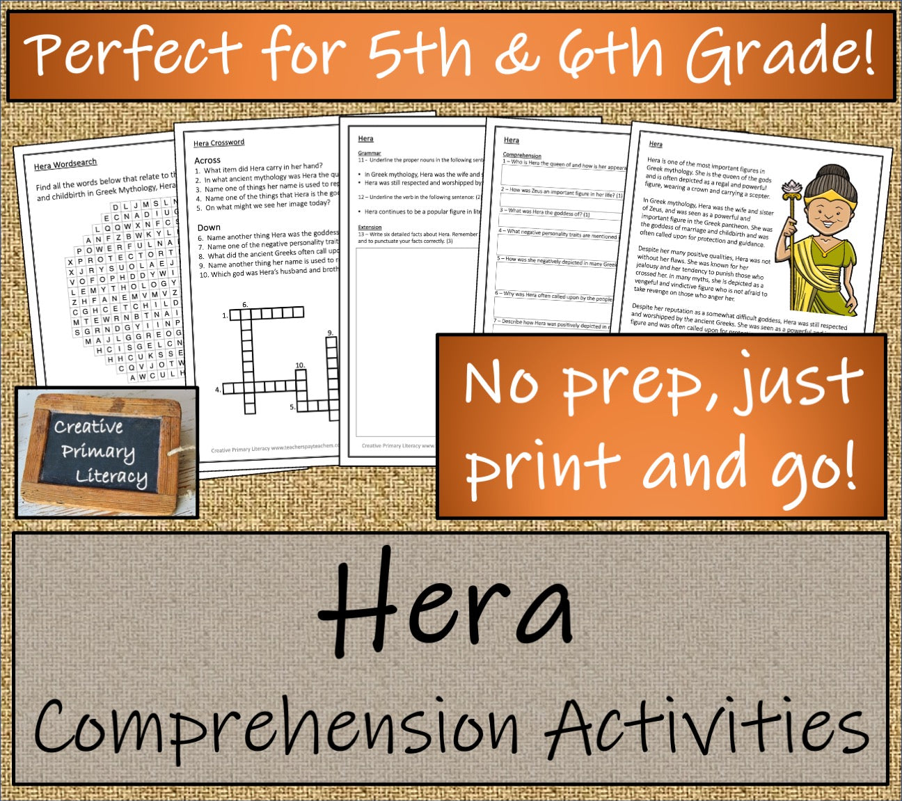 Hera Close Reading Comprehension Activity | 5th Grade & 6th Grade ...