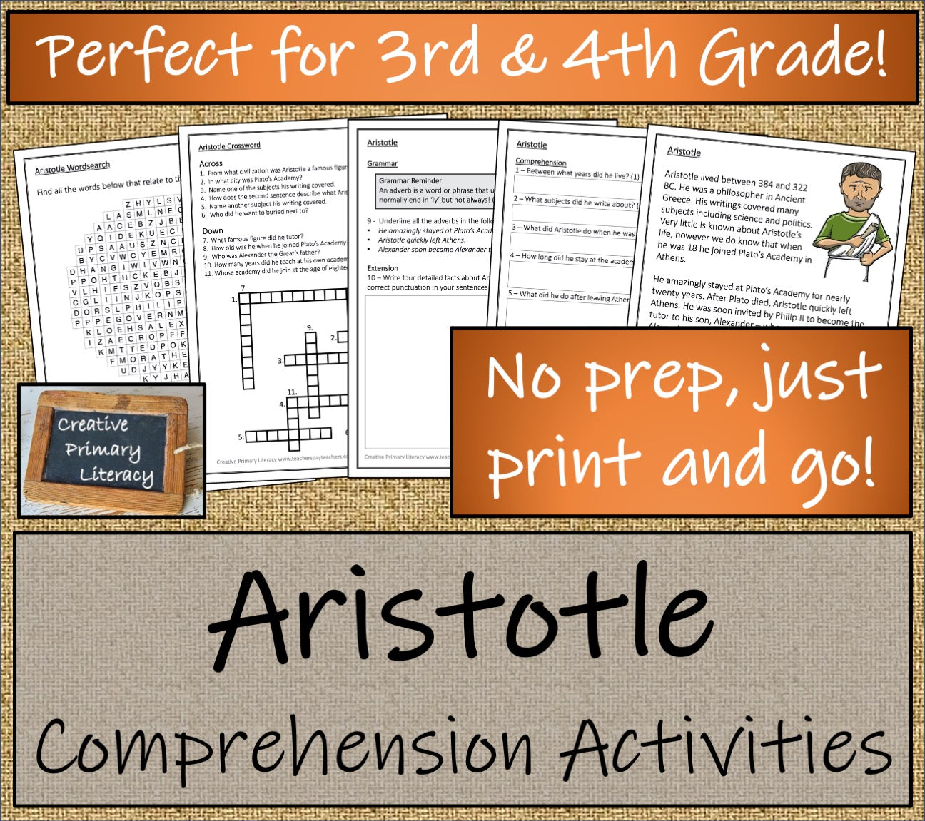 Aristotle Close Reading Comprehension Activity | 3rd Grade & 4th Grade ...