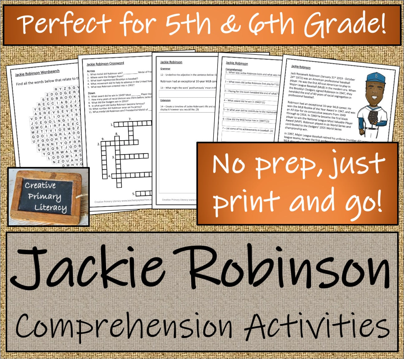 Jackie Robinson Close Reading Comprehension Activity | 5th Grade & 6th ...
