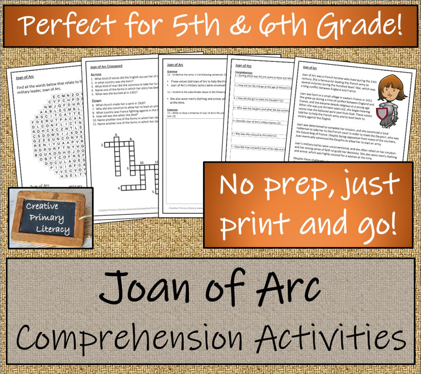 Joan of Arc Close Reading Activity | 5th Grade & 6th Grade – Creative ...