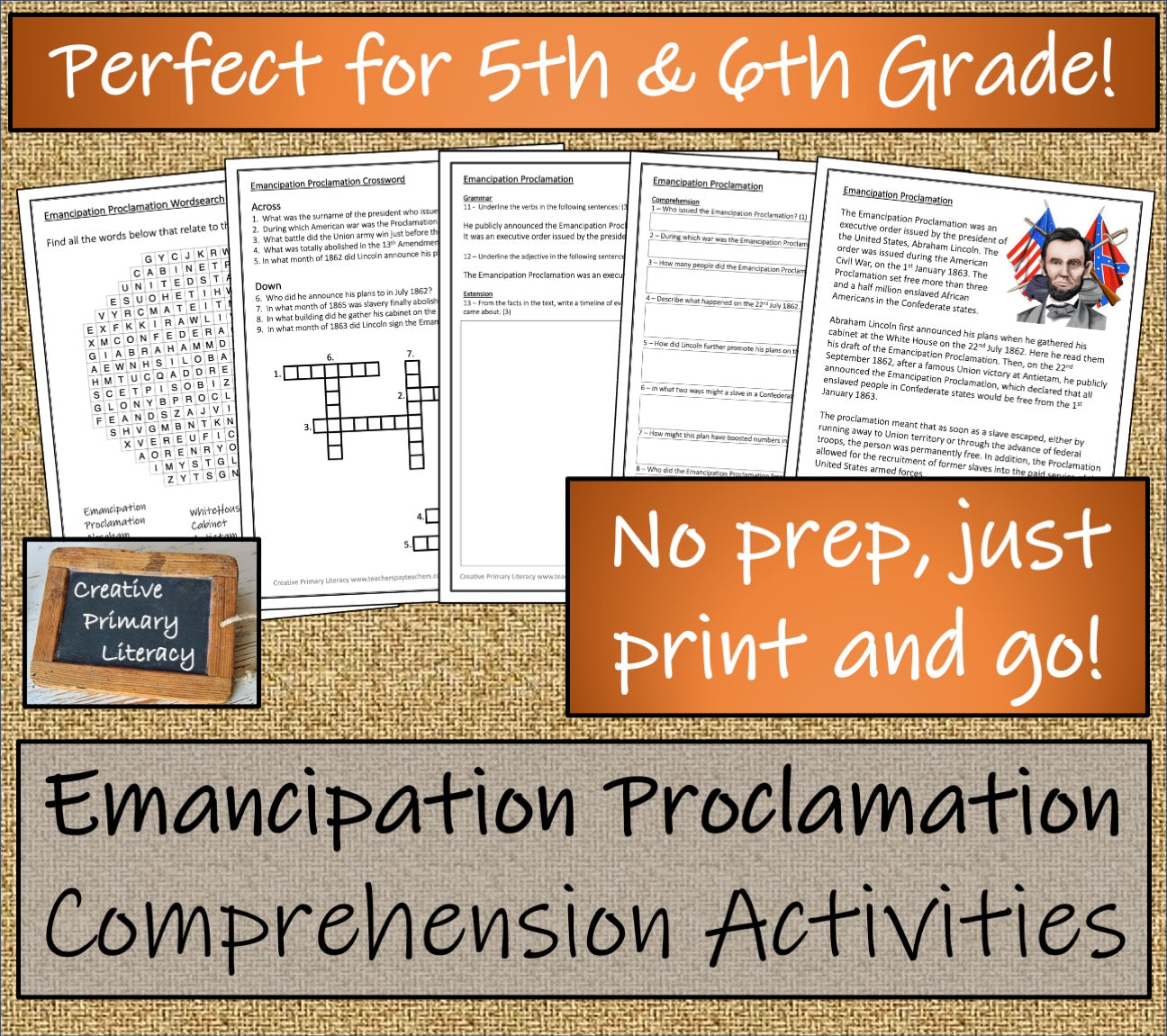 Emancipation Proclamation Close Reading Comprehension | 5th Grade & 6t ...