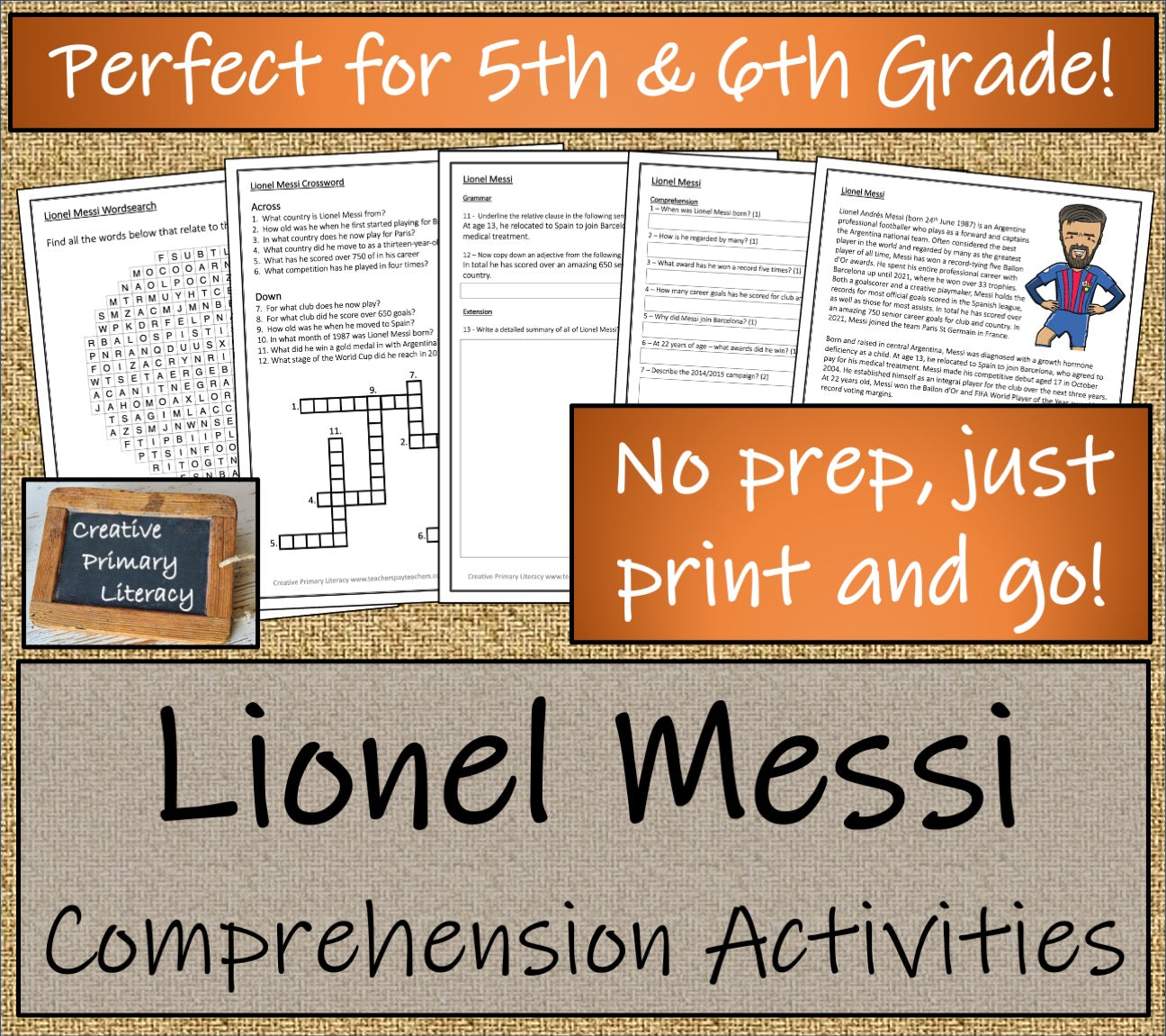 Lionel Messi Close Reading Comprehension Activity | 5th Grade & 6th Gr ...