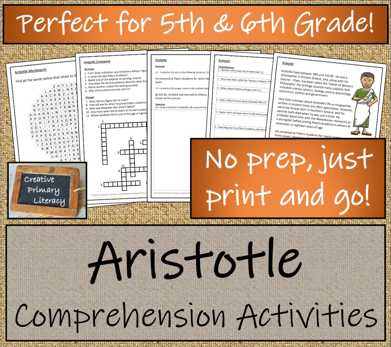 Aristotle Close Reading Comprehension Activity | 5th Grade & 6th Grade ...