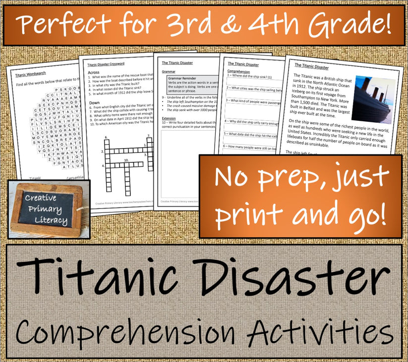 Titanic Close Reading Comprehension Activity | 3rd Grade & 4th Grade ...