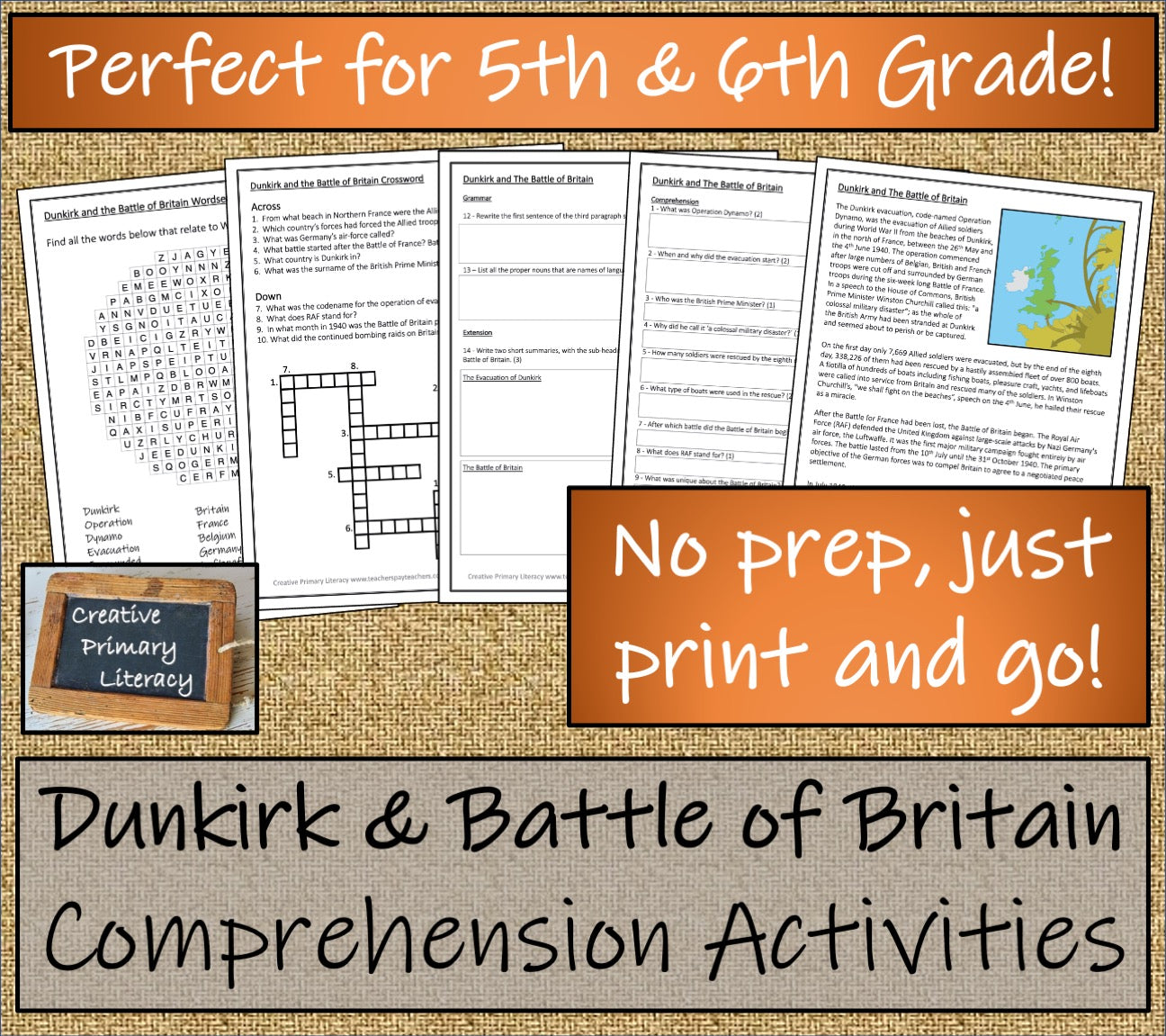 Dunkirk and the Battle of Britain Close Reading Comprehension | 5th ...