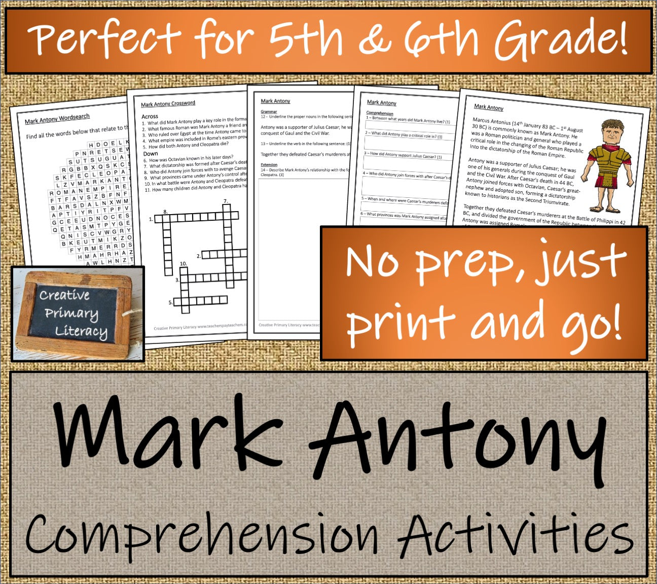 Mark Antony Close Reading Comprehension Activity | 5th Grade & 6th Gra ...