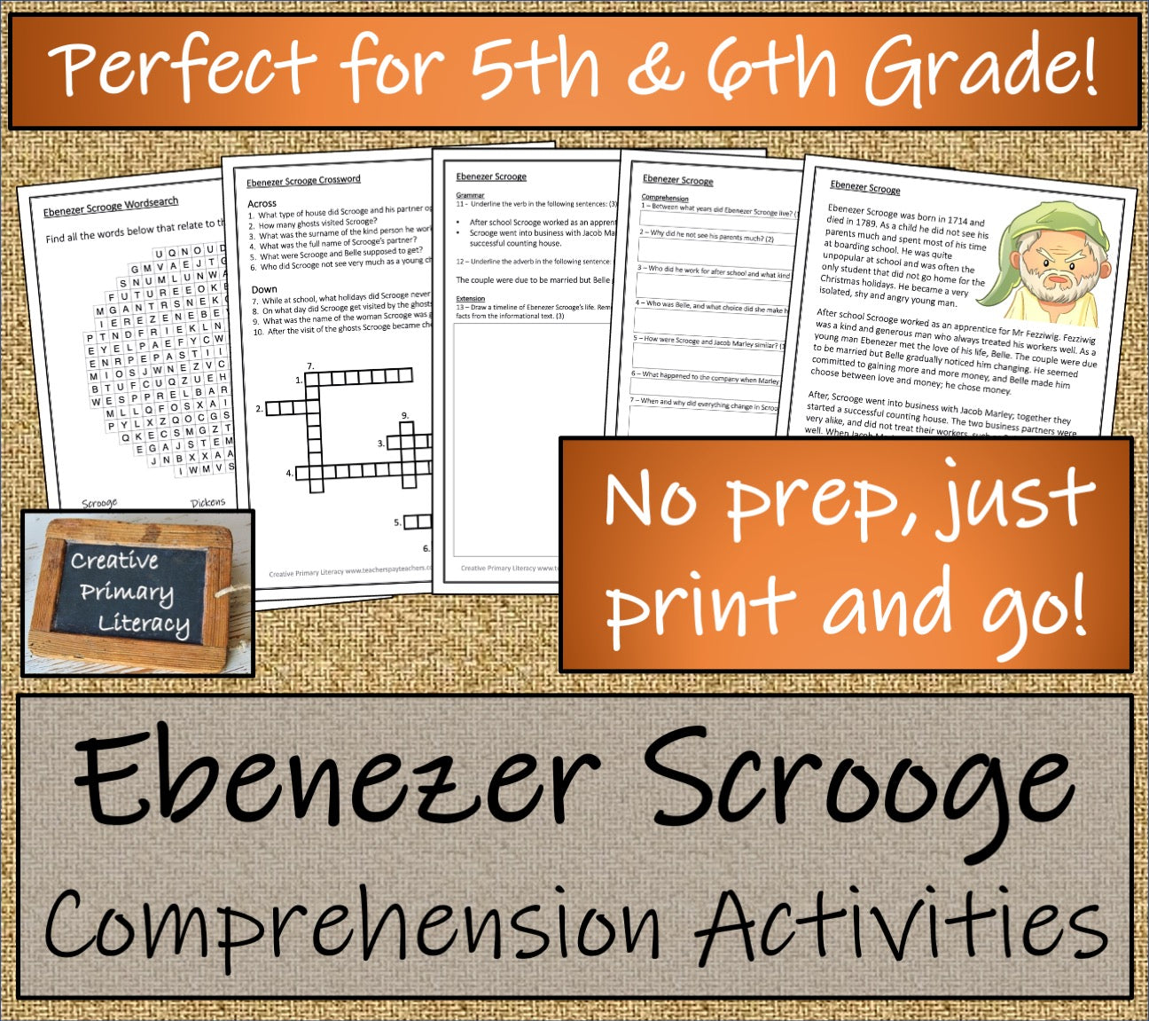Ebenezer Scrooge Close Reading Comprehension Activity | 5th Grade & 6t ...