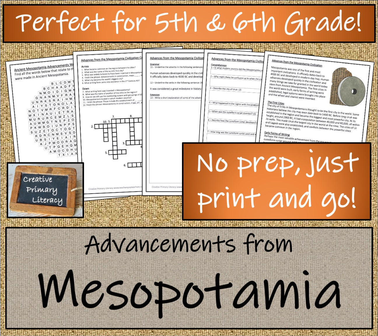 Advancements from Mesopotamia Close Reading Comprehension | 5th & 6th ...