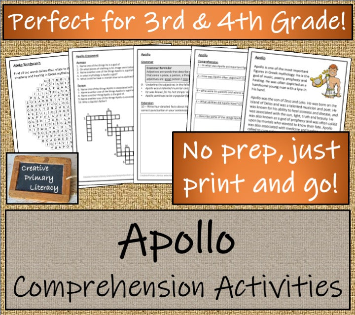 Apollo Close Reading Comprehension Activity | 3rd Grade & 4th Grade ...