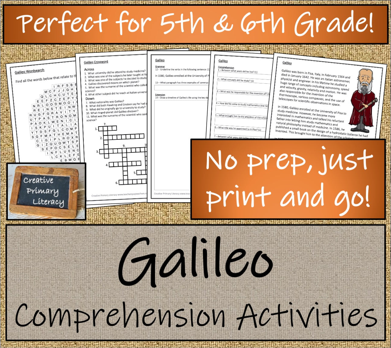Galileo Close Reading Comprehension Activity | 5th Grade & 6th Grade ...