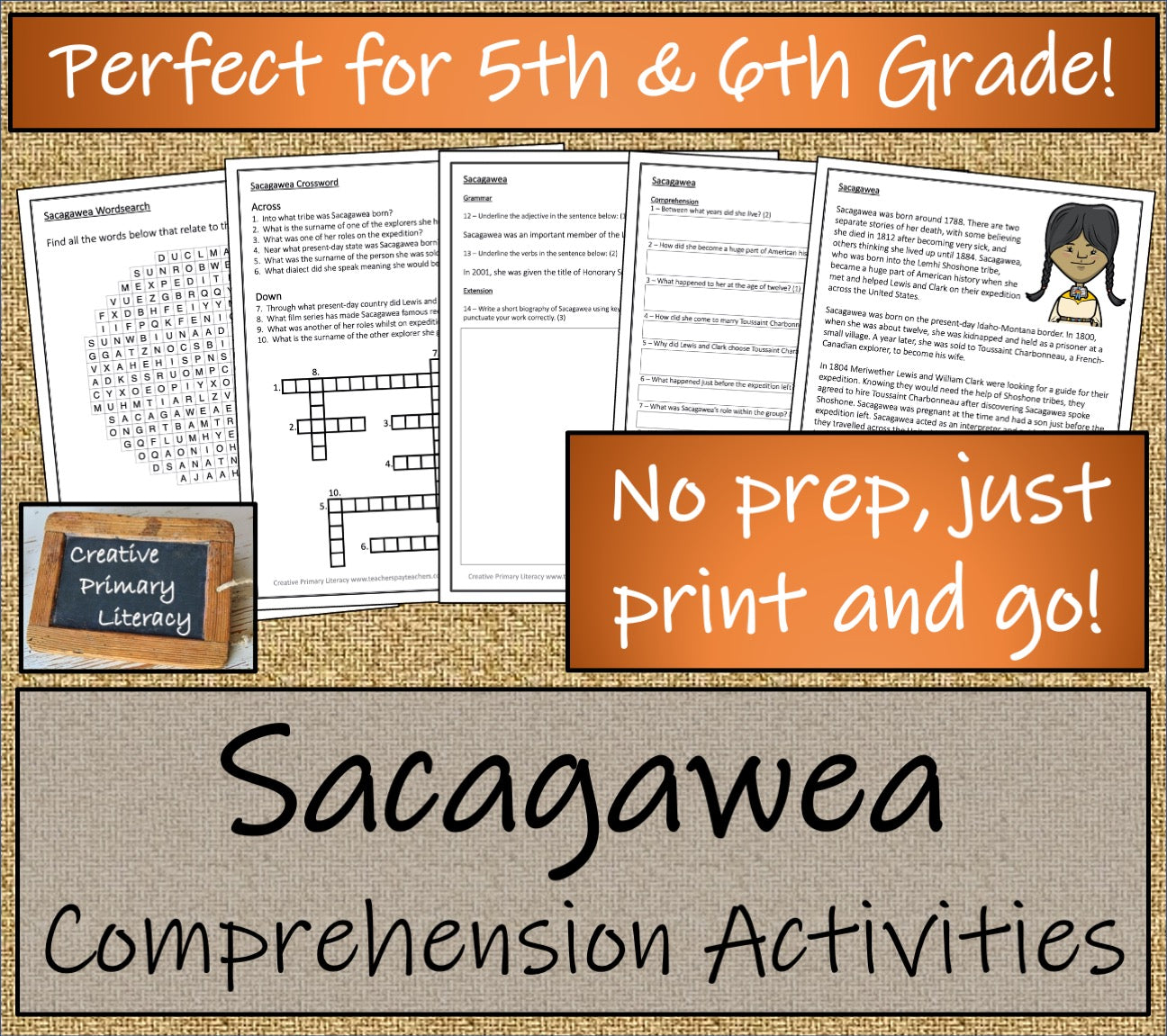 Sacagawea Close Reading Comprehension Activity | 5th Grade & 6th Grade ...