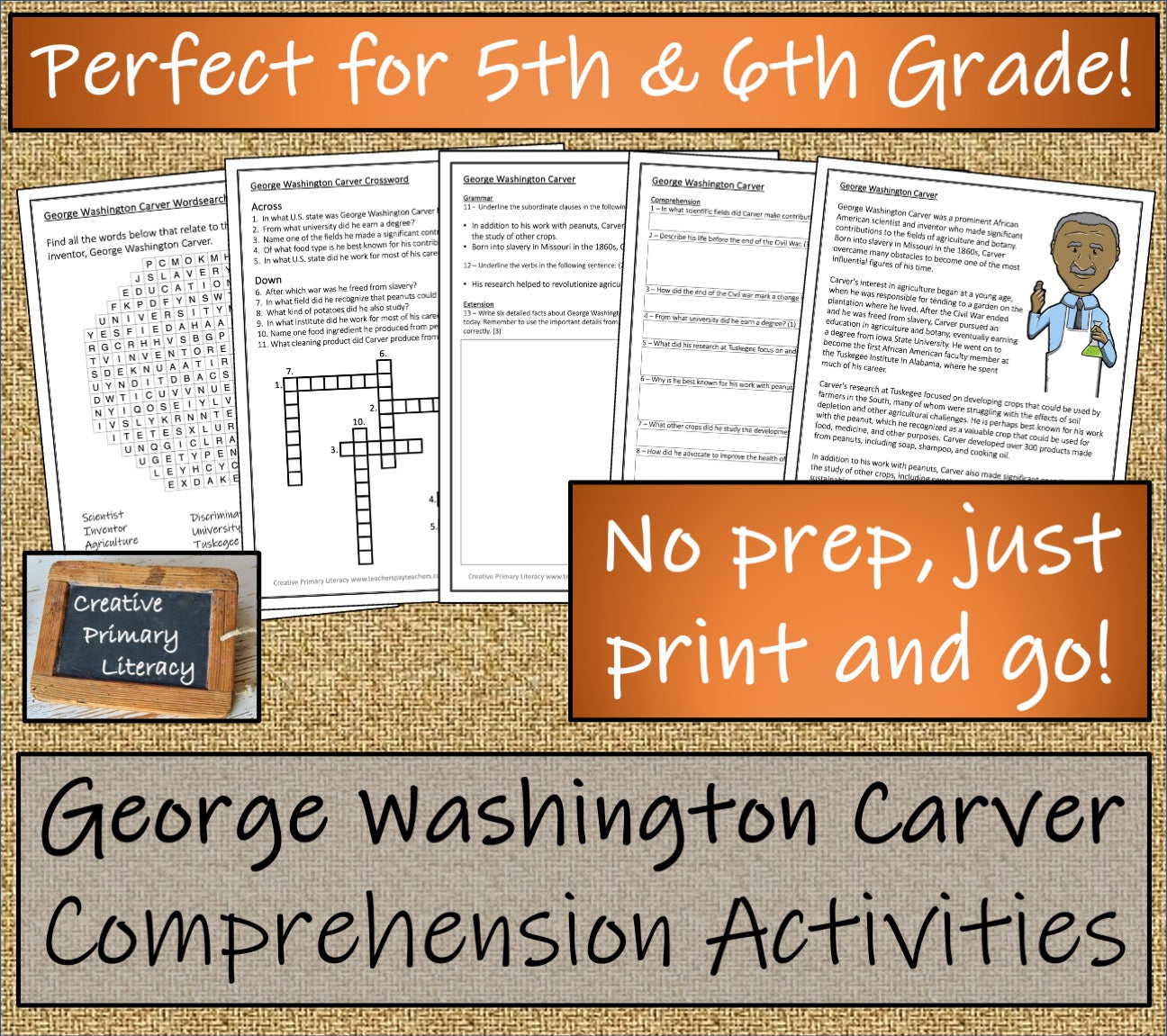 George Washington Carver Close Reading Comprehension Activity | 5th ...