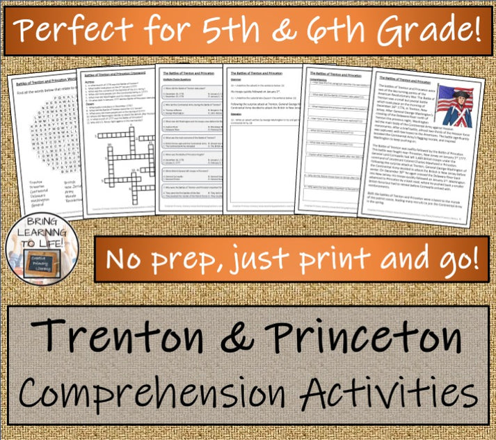 Battles of Trenton and Princeton Close Reading Comprehension | 5th & 6 ...