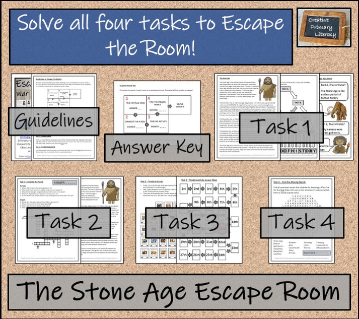 Stone Age Escape Room Activity – Creative Primary Literacy