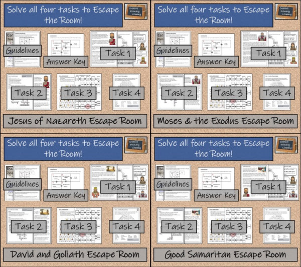 Bible Stories Escape Room Activity Bundle | 5th Grade & 6th Grade ...