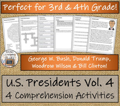 U.S. Presidents Volume 4 Close Reading Comprehension Bundle | 3rd & 4t ...