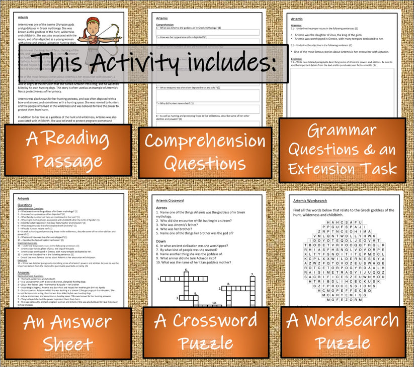 Artemis Close Reading Comprehension Activity | 5th Grade & 6th Grade ...