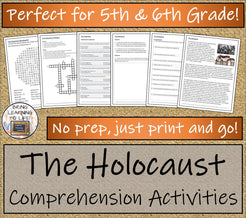 Holocaust of World War II Close Reading Comprehension | 5th Grade & 6t ...