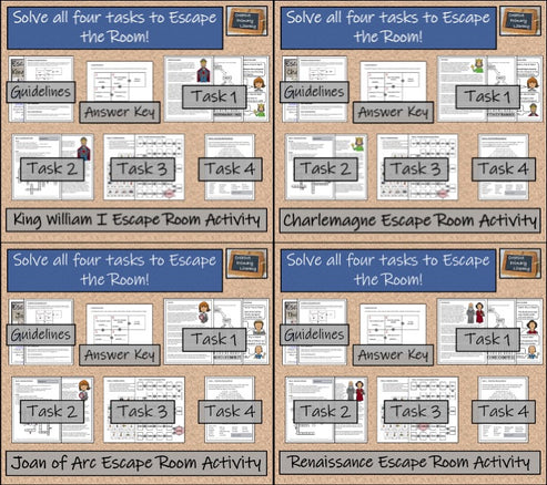 Middle Ages Escape Room Activity Bundle | 5th Grade & 6th Grade ...