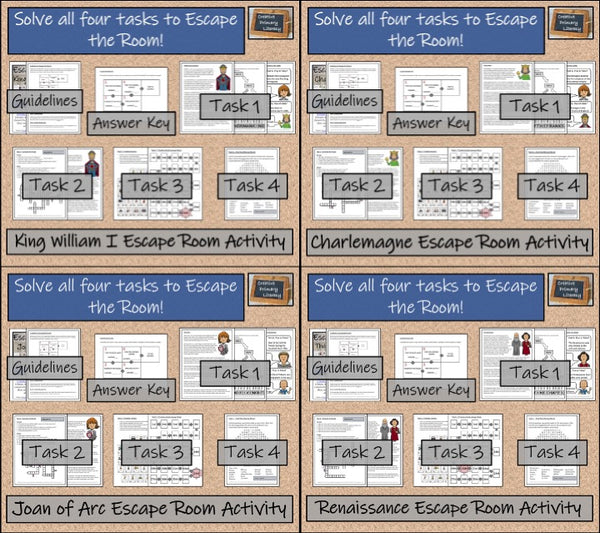 Middle Ages Escape Room Activity Bundle | 5th Grade & 6th Grade ...