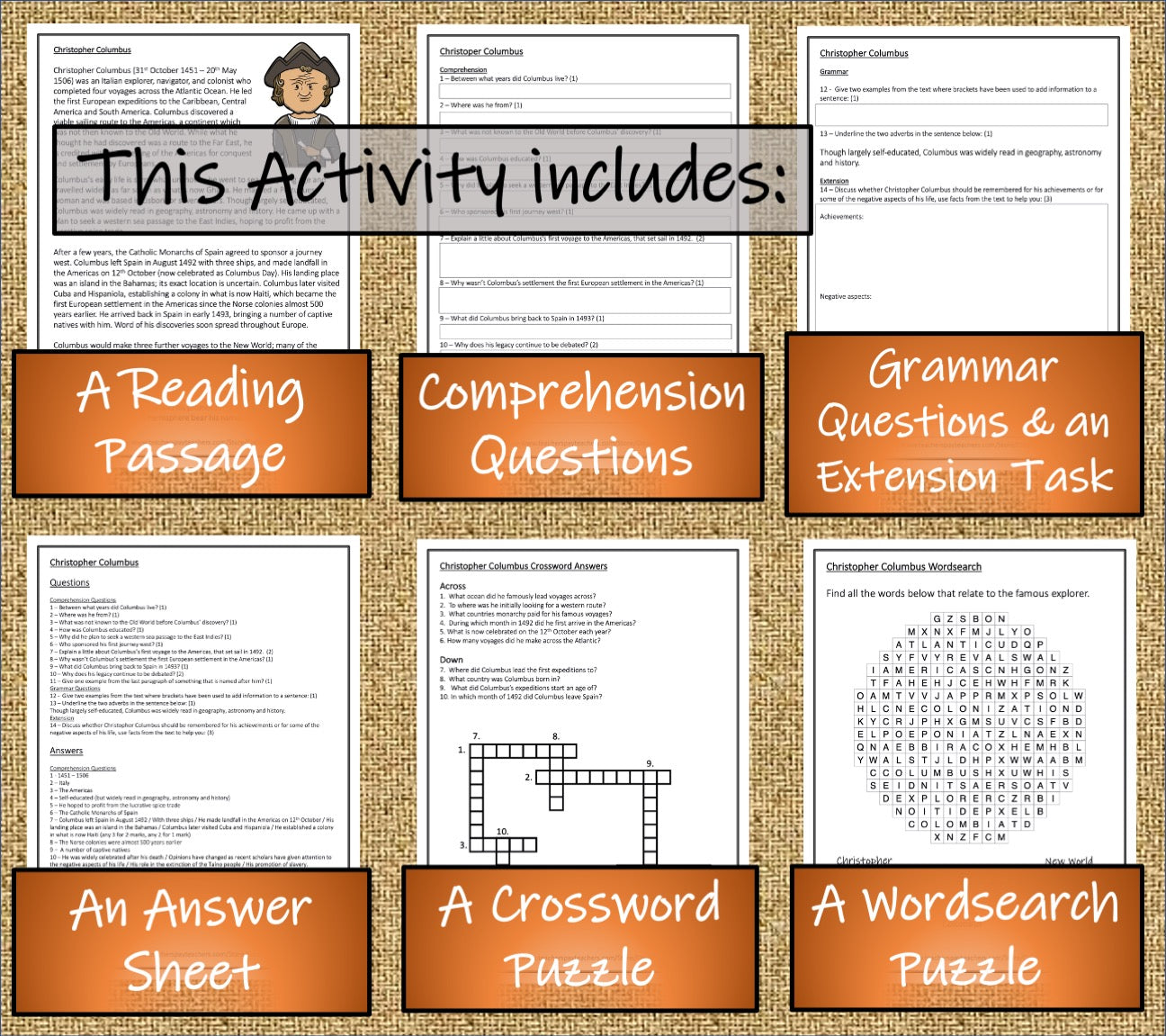Christopher Columbus Close Reading Comprehension Activity | 5th & 6th ...