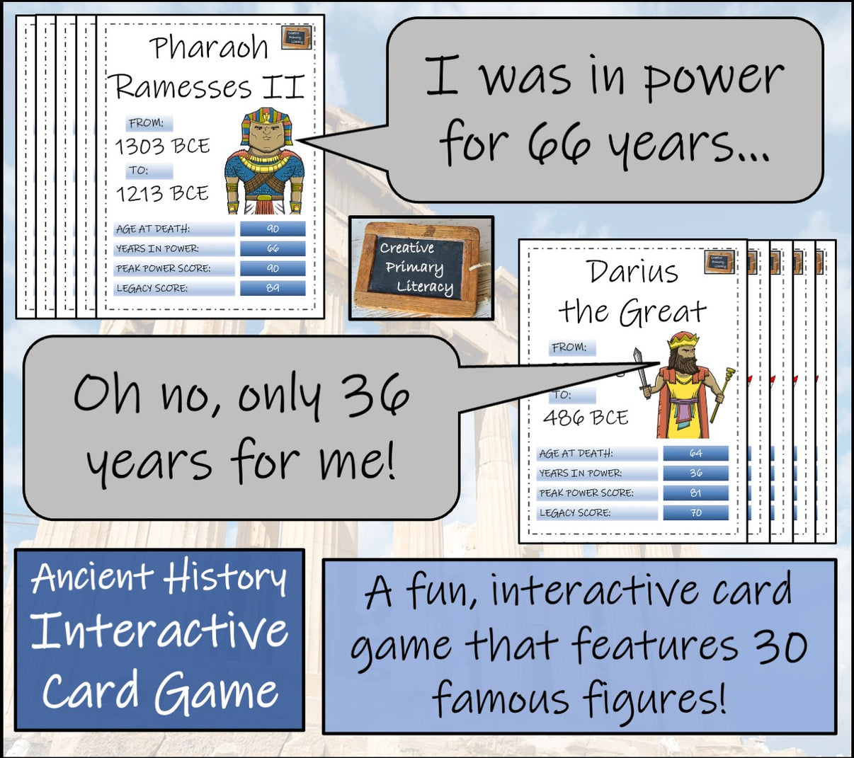 Ancient History Trading Cards Game – Creative Primary Literacy